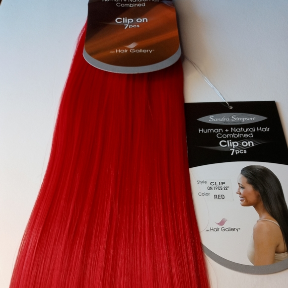 Hair | 22 Red Clipon Hair Extensions Easy To Clip On And Style Yourself ...